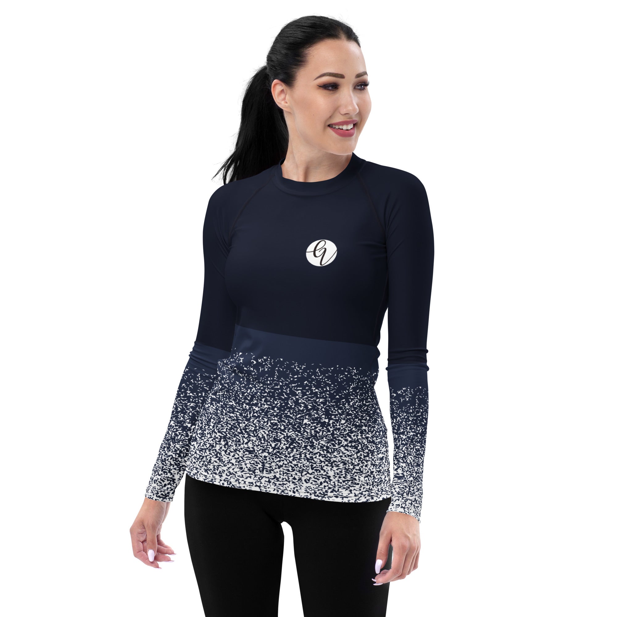 Sparkling Greyish Blue Rash Guard – Shop Girlie Vault